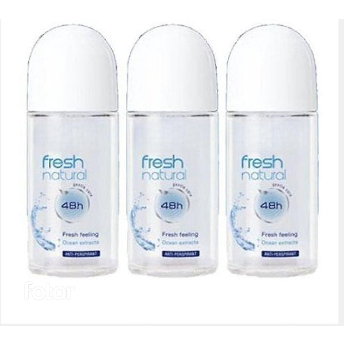 Fresh Natural 48 Hours Deodorant Roll on 50 Ml | (3 Pack)