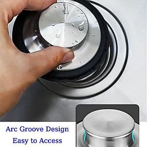 Garbage Disposal Stopper, 3.35 inch Kitchen Sink Stopper, Stainless Steel Universal Garbage Disposal Sink Drain Plug Cover for Insinkerator, Kitchenaid, Kohler, Waste King