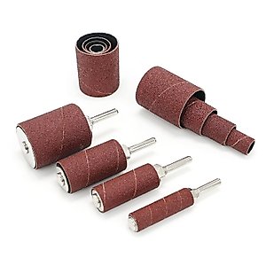 scottchen PRO 2”Long Sanding Drums and Sleeves Set with 1/4”Shank for Drill or Drill Press, Sanding Drum Kit for Sanding Smoothing Shaping Polishing Fiberglass Wood Metals, 60,80,120 Grit-16pack