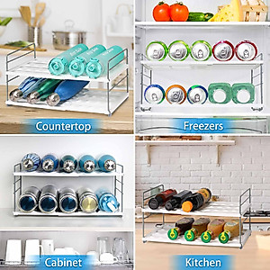 boailydi Water Bottle Organizer for Cabinet, Expandable Water Bottle Rack, Adjustable Tumbler Storage for Kitchen Organization, 2 Tier Cup Organizer for Sports Flask Insulated Mug Fridge
