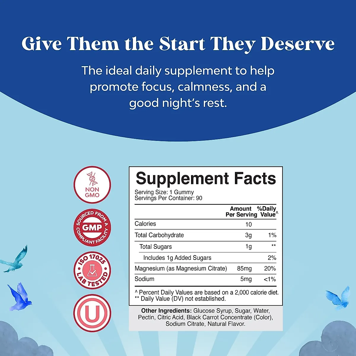 Relaxing Calm Magnesium Gummies for Kids - Great Tasting Kids Magnesium for Nerve Bone and Muscle Health Calm Gummies for Wellness with 85mg per Serving