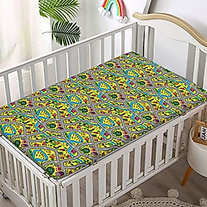 Car Race Track Themed Fitted Crib Sheet,Standard Crib Mattress Fitted Sheet Soft Toddler Mattress Sheet Fitted-Crib Mattress Sheet or Toddler Bed Sheet, 28“ x52“,Multicolor