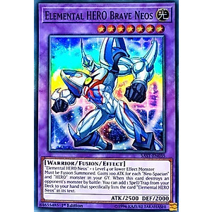 Yu-Gi-Oh! - Elemental Hero Brave Neos - SAST-EN035 - Savage Strike - First Edition - Super Rare