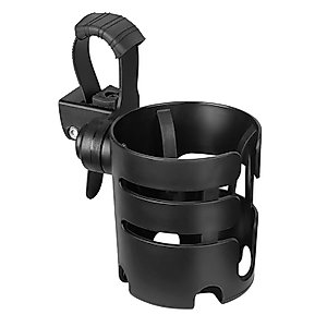 Accmor Stroller Cup Holder with Adjustable Strap, 360 Degree Rotatable Universal Cup Holder for Uppababy, Nuna, Doona Stroller, Cup Holder for Stroller, Wheelchair, Walker, Rollator