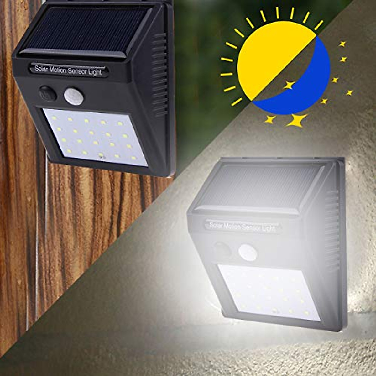 Yolispa Solar Light PIR Motion Sensor Solar Wall Outdoor Garden Solar Light Energy Saving 20/30LED Optional2 PIR Motion Sensor Wall Energy Saving PIR Motion Sensor Wall Garden Solar Light Solar L
