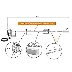 onlyfire Stainless Steel Grill Rotisserie Kit for Weber Genesis II and Genesis II LX 200 and 300 Series Gas Grills