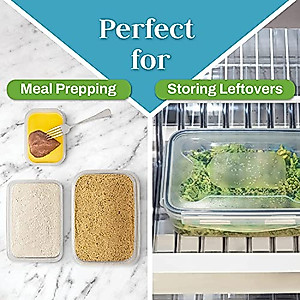 Homemaid Living Premium Airtight Plastic Storage Containers Easy Lock Lid, Microwave Freezer and Dishwasher Safe, Perfect Meal Prep or Food Storage Containers (Set of 7)