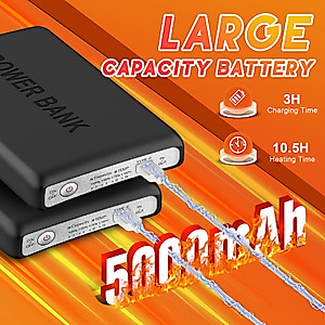 Heated Socks, Electric Heated Socks for Women Men, 4 Heat Settings Rechargeable Heating Socks with 360° Heating, Machine Washable Thermal Electric Socks Unisex Foot Warmer for Hunting Skiing Camping