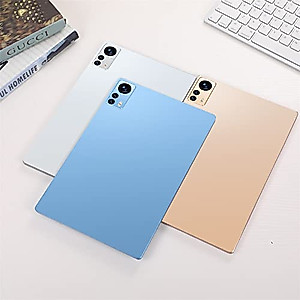 Android Tablet, 10.1 Inch Full HD screen Octa Core Processor 4GB RAM+32GB ROM 4000 mAh Battery Camera Phone Pad, and Dual Speakers support double card Tablet PC (Blue)