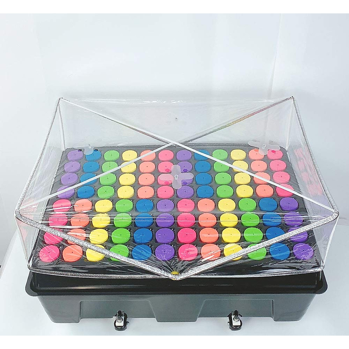 Clone Machine 96 Site, Aeroponic Cloning System Using 2 in Neoprene Insert Collars with Free Cloner Humidity Dome for Plant Cutting Propagation