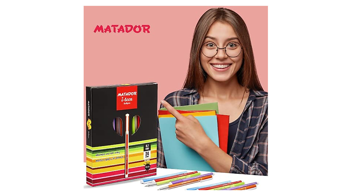 Matador i-teen Ballpen - Fine Point, 24 Pack