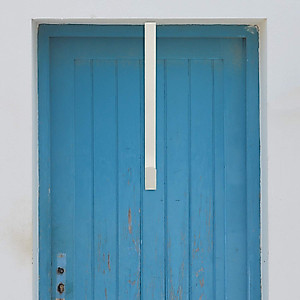 Super Z Outlet Metal Home Over The Door Wreath Hanger for Bathroom, Bedroom, Coats, Towels (15") (White)