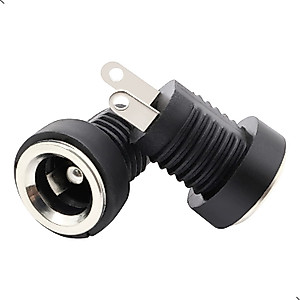 ThreeBulls 12 Pieces 5.5mmx2.1mm 2 Pins DC Power Jack Female Panel Mounting Connector Socket