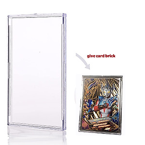 UTCTBC Cards Sleeves Top Loaders 10 Hard Acrylic Card Protector Clear Card Brick + 2 Display Stand Fit for Trading Cards,Standard Sports Cards,Baseball Card Holder Cases Collectibles Card Protectors
