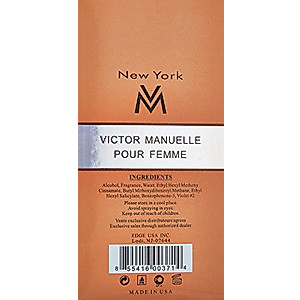 Victor Manuelle New York Pour Femme Eau de Parfum Spray for Women, 3.3 Ounce