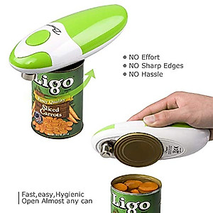 Kitchen Automatic Safety Cordless One Tin Touch Electric Can Opener& Bangrui Professional Electric Can Opener.One-touch switch .Smooth can edge.Being friendly to left-hander and arthritics!(Green)