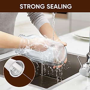 Cold Brew Coffee Maker Pitcher, 64oz Thick Glass Multipurpose Mason Pitcher Spout Lid with Wider Handle & Stainless Steel Filter for Iced Coffee, Lemonade, Ice Tea, Homemade Fruit Drinks, Black