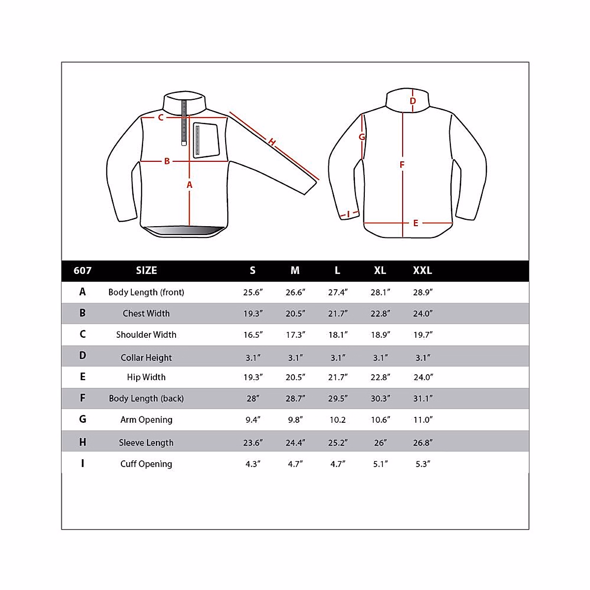 Condor Elite 607-002-XXL Quarter Zip Pullover BLACK, XXL