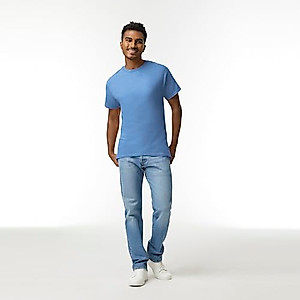 Gildan Adult Ultra Cotton T-Shirt, Style G2000, Multipack, Carolina Blue (2-Pack), 3X-Large
