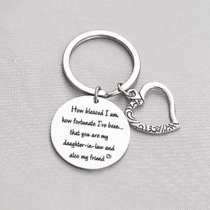 De&ai Daughter in law gift stepdaughter gift adopted daughter gift adoption keychain for Daughter in law thank you gift birthday keychain for Daughter-in-law jewelry