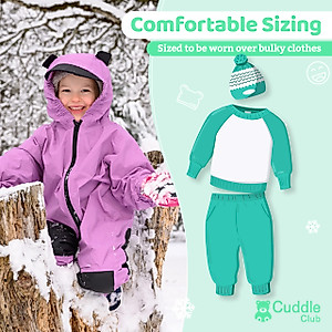 Cuddle Club Toddler Rain Suit - 2T Toddler Rain Jacket Muddy Buddy Rain Suit - Toddler Rain Suit for Toddler Boys & Girls - Rain Suit One Piece Toddler Raincoat - Girls & Boys Toddler Rain Gear