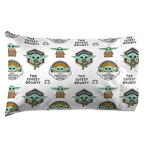 Jay Franco Star Wars The Mandalorian The Child Twin Sheet Set - 3 Piece Set Super Soft and Cozy Kid’s Bedding Features Baby Yoda Grogu - Fade Resistant Microfiber Sheets (Official Star Wars Product)