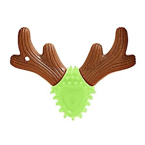 CATSELURRY Chew Playset Dog Chew Toy for Aggressive Chewer Antlers Shape Dogs Dental Chewing Toy Puppy Teething Bone Toy Toothbrush Pet Supply