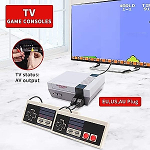 Retro Game Console,Classic Mini Console with Built-in 620 Classic Edition Games and 2 Controllers,AV Output Video Games for Kids and Adults as Gifts.