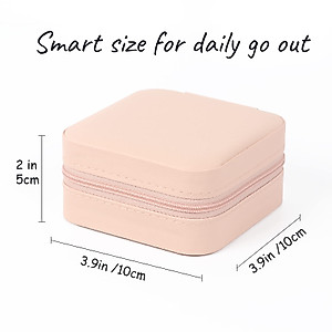 MFXIP Travel Jewelry Case Small Jewelry Box Jewelry Organizer Storage Case Portable PU Leather Mini Jewelry Travel Case for Girls Womens Earring, Necklace, Rings,Bracelets