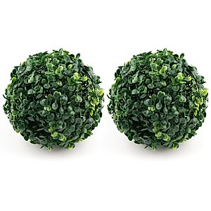 AUEAR, Artificial Boxwood Topiary Plant Balls Decorative for Table Decoration Garden Wedding Decor (7 Inch Diameter, 2 Pack)