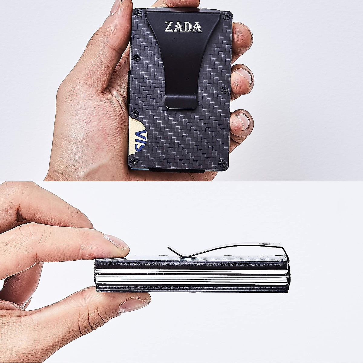 Carbon Fiber Wallets For Men/Money Clips For Men/Carbon Fiber Money Clip/RFID Money Clip/Credit Card Holder/Grid Walle