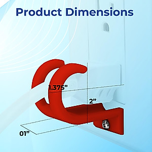 Lock Socket Outlet Lock - Anti Theft Outlet Lock to Secure Three Pronged Plugs, Innovative Way to Prevent Unplugging, Secure Locks for Cords, Includes Security Screw & Allen Wrench - Red