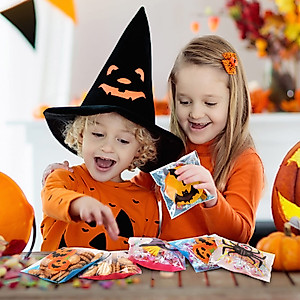 Joottuan 240 Pieces Halloween Treat Bag Self Adhesive Candy Cellophane Bags Plastic Cookie Goodie Bags for Kids Halloween Party Supplies