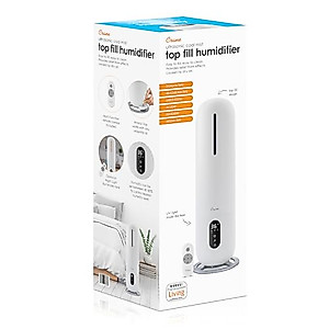 Crane Ultrasonic Cool Mist Tower Humidifier, 2 Gallon,White,EE-6917