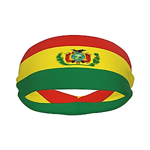 Bolivia Flag Sports Headbands Unisex Yoga Non-Slip Quick-Drying Workout Hairband