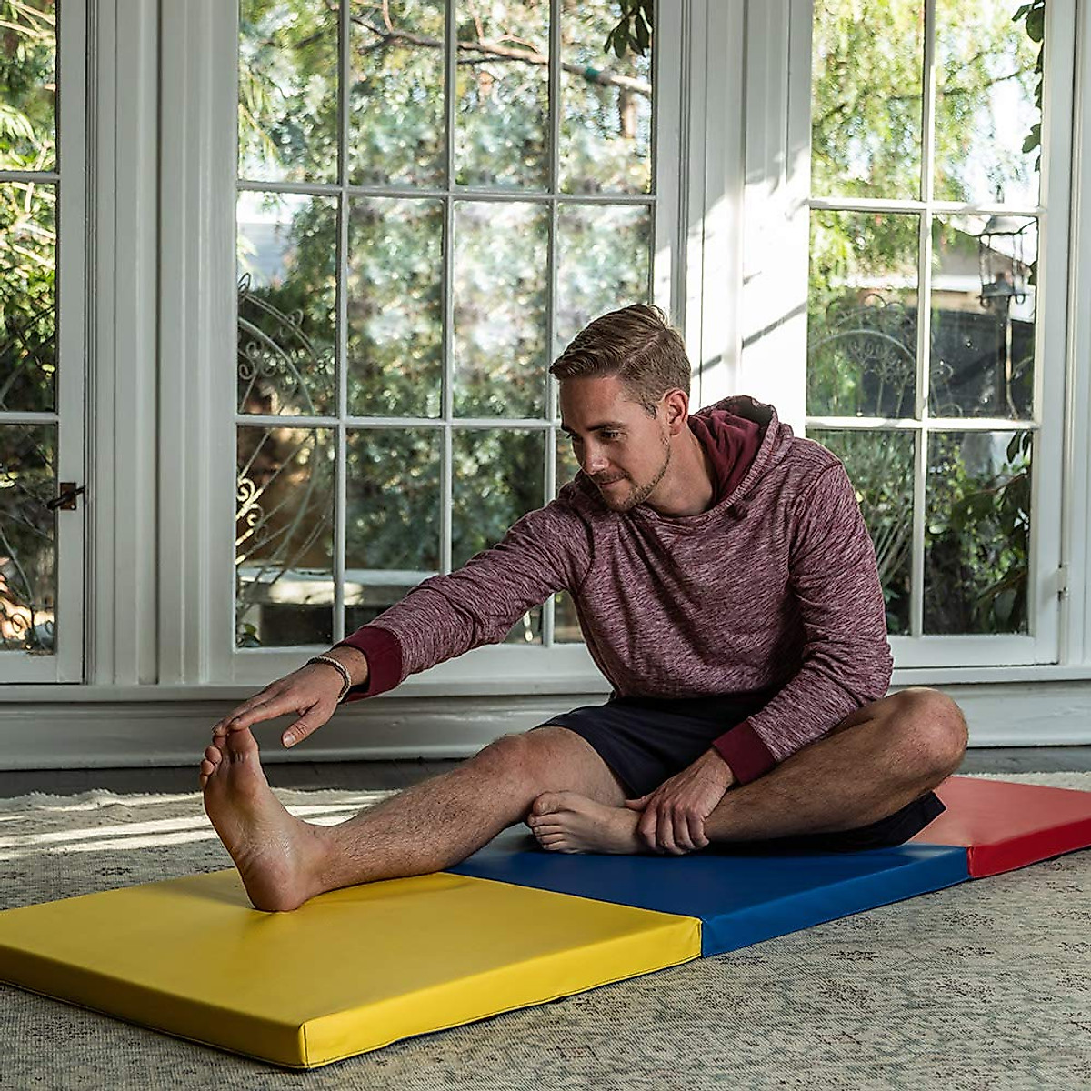 Gymnastics Mat Gym Mat Tumbling Mat 6'x2'x2” Lightweight Folding Gymnastic Tumbling Pad Gym Equipment Fitness Yoga Home Gym Exercise Mat (CM)