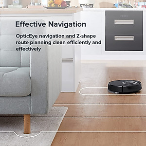 roborock E5 Mop Robot Vacuum and Mop, Self-Charging Robotic Vacuum Cleaner, 2500Pa Strong Suction, Wi-Fi Connected, APP Control, Works with Alexa, Ideal for Pet Hair, Carpets, Hard Floors (Black)
