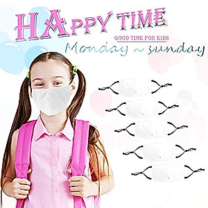 Mallocat 5PC Kids Face_Masks Solid Color Adjustable Resuable Washable Breathable Cotton Face Covring Coverings Bandanas for Children Back to School Cycling