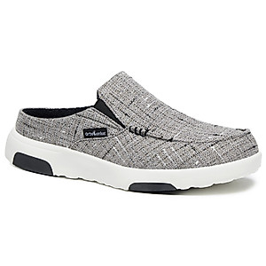 OrthoComfoot Womens Orthopedic Comfy Slippers for Bunion, Arch Support Slip On Shoes, Comfortable Athletic Walking Shoes for Heel and Foot Pain Relief Dark Grey Size 10