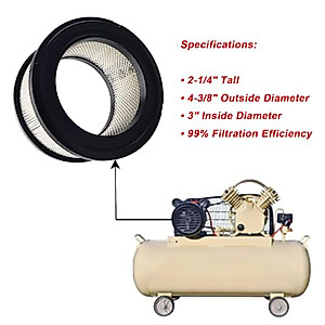 Jvfnxpm 32170979 Air Filter Soberg # 14 A424 Air Intake Filter Element for Ingersoll Rand SS5 2340 T30 2475 Air Compressor - 2 Pack