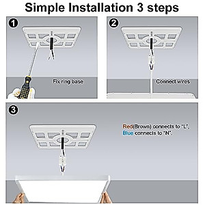 2Pack 9inch 18W LED Flush Mount Ceiling Light, 5000K Daylight White LED Ceiling Light, 1800LM Flat Square LED Ceiling Lamp for Bedroom, Kitchen, Living Room (White)
