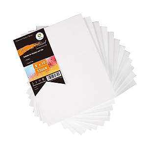CONDA Artist Canvases for Painting 12 x 16 inch, 14 Packs & 8 x 10 inch, 12 Packs Set Primed, 100% Cotton