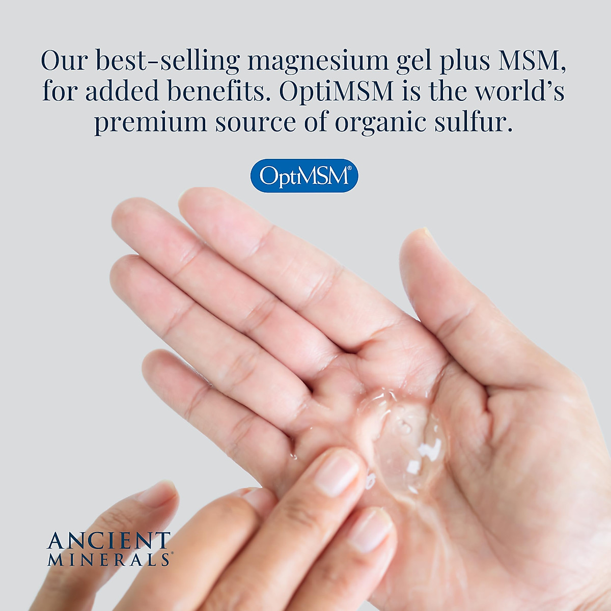 Ancient Minerals Magnesium Gel Ultra with OptiMSM and Aloe Vera - Topical Magnesium Gel Formula with MSM Best Used for Massage and Topical Application (8oz)