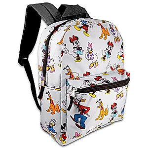 Mickey Mouse Backpack with Lunch Box for Boys 4-6 Set - Bundle with 16” Mickey and Friends Backpack, Mickey Lunch Box, Stickers, More | Disney Mickey Mouse School Backpack for Boys