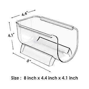 Vtopmart Refrigerator Wine and Water Bottle Holder, 4Pack Stackable Plastic Wine Rack Storage Organizer for Fridge, Cabinet, Pantry, Kitchen Countertops, Clear