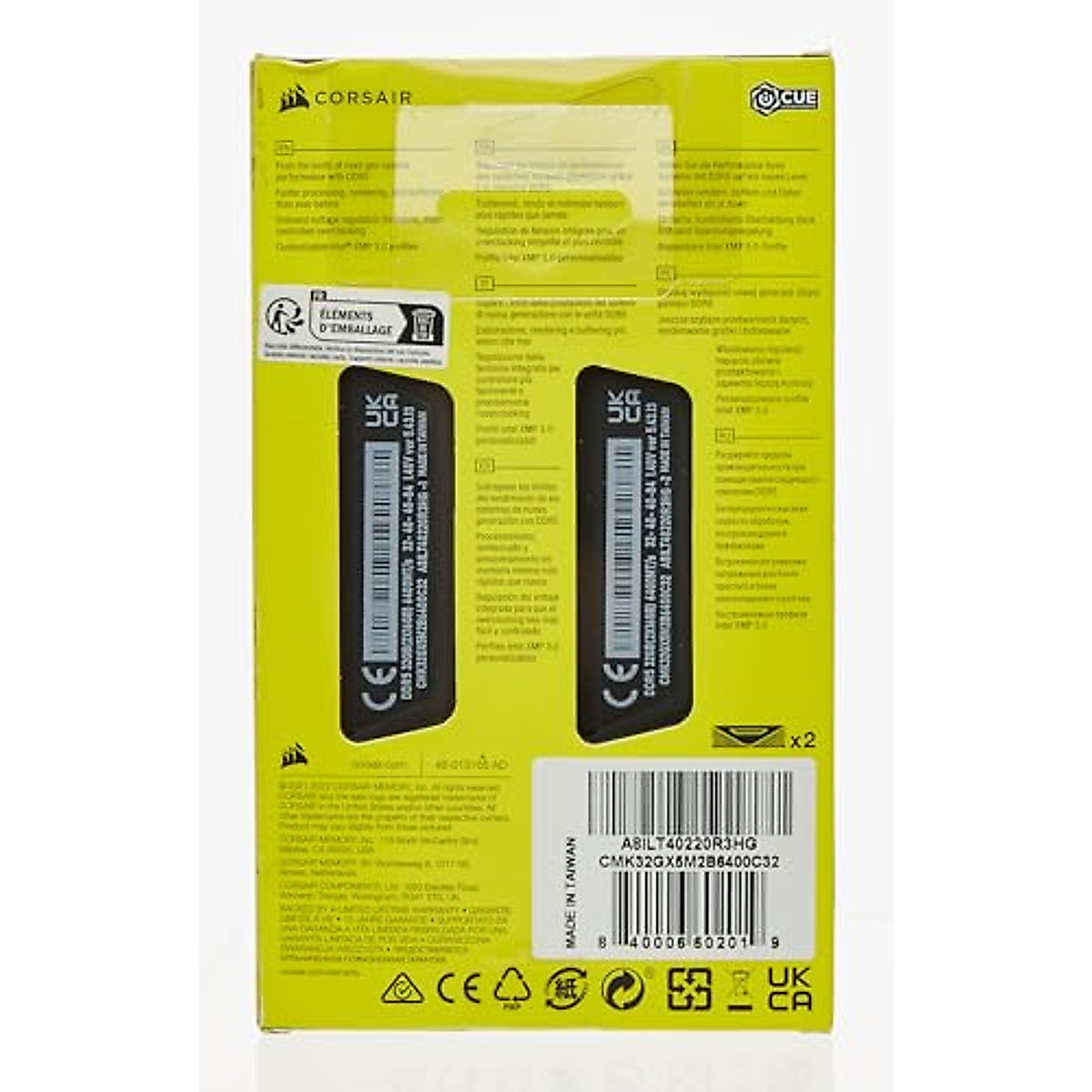 CORSAIR VENGEANCE DDR5 RAM 32GB (2x16GB) 6400MHz CL32 Intel XMP iCUE Compatible Computer Memory - Black (CMK32GX5M2B6400C32)