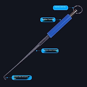 shuwen 5Pcs Portable Fish Hook Remover Powerful Hook Detacher Disgorger Puller Hook Removal Tool with Silicone Handle Fishing Accessories Hook Supplies