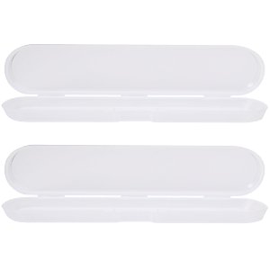 2Pcs Thermometer Case Plastic Digital Thermometer Storage Box Thermometer Containers for Adult 14.5x3x1.5cm (Transparent Color)