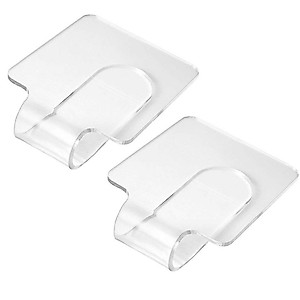 2Pcs Professional Makeup Palette Acrylic Hand-held Palette Makeup Mixing Tray Palette for Foundation, Eyeshadow, Cremes, Powders, Cosmetics and Nail Art Manicure Palette, Clear