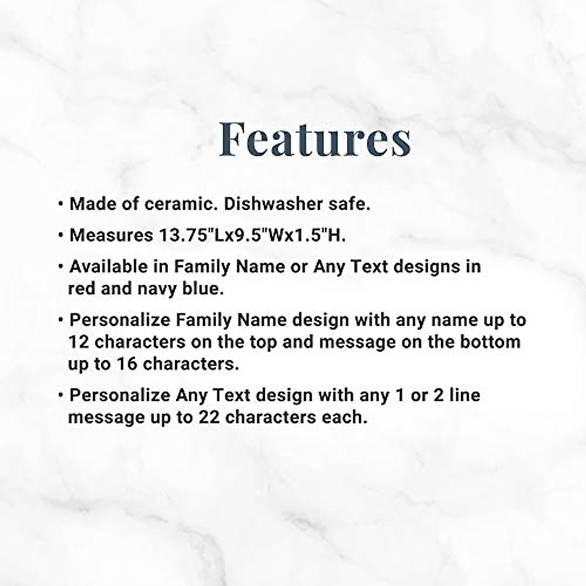 Let's Make Memories Personalized Stoneware Entertaining Platter - For Entertaining - Red Platter - Ceramic Tableware - Customized With Any Message
